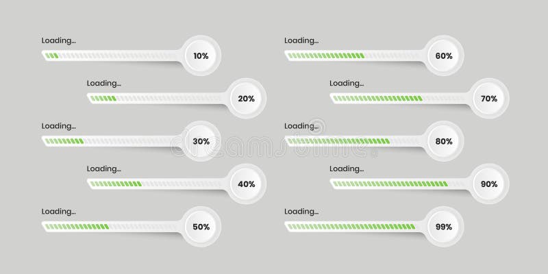 Simple Progress Bar Or Loading Timer For Web And Mobile Ui Design Stock Vector Illustration Of 7279