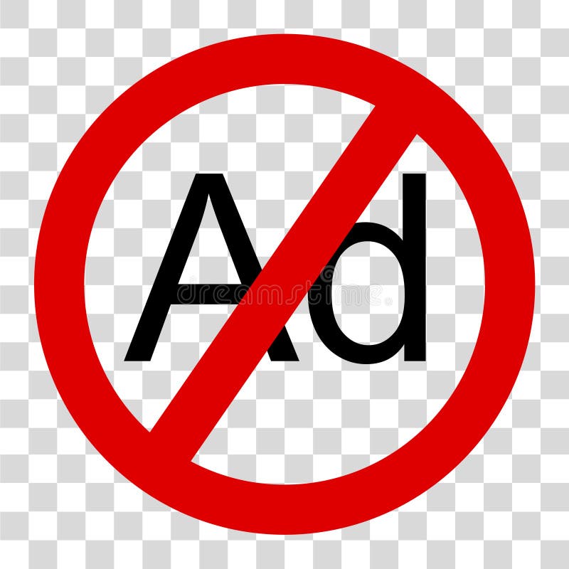 Prohibited Sign Vector, No Ad, at Transparent Effect Background Stock ...