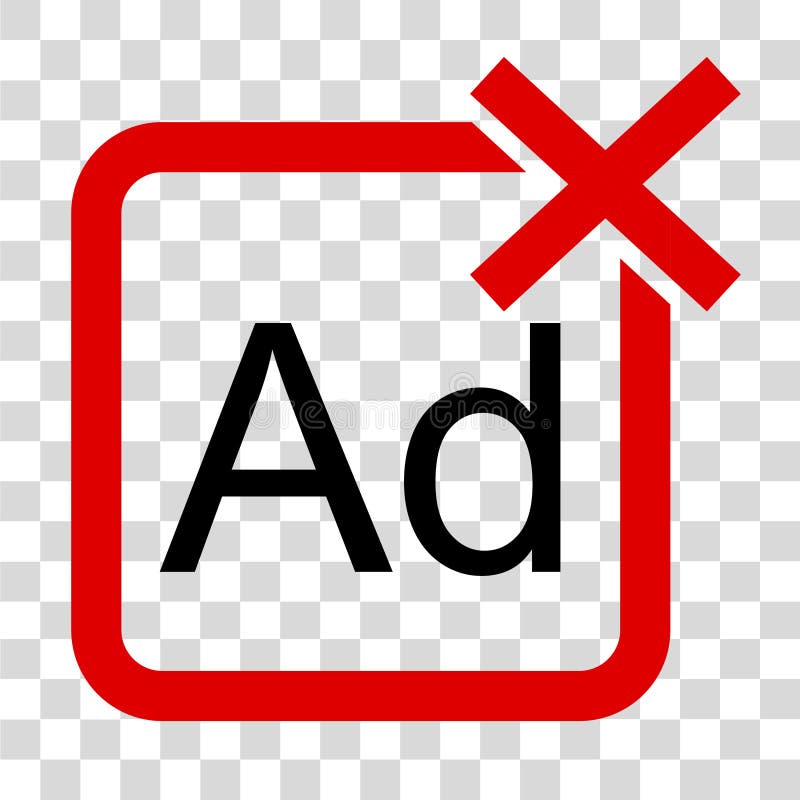 Prohibited Sign Vector, No Ad, at Transparent Effect Background Stock ...