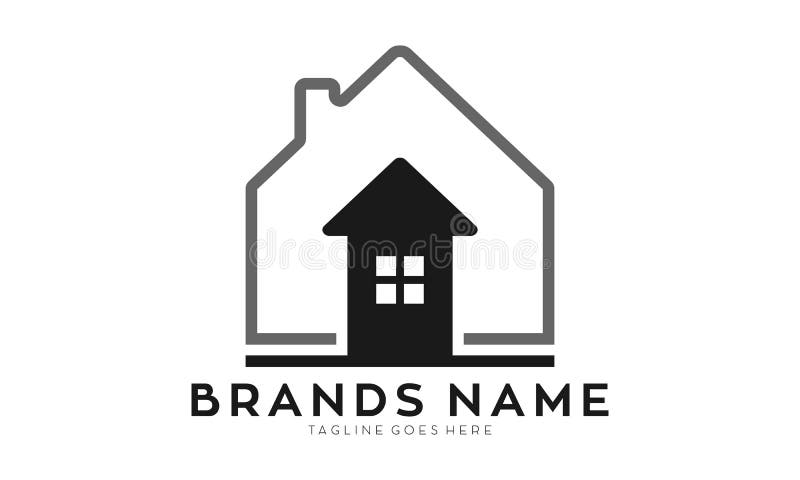 Simple Property Construction Vector Logo Stock Vector - Illustration of ...