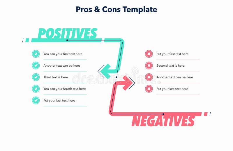 Simple Pros and Cons Template with Overall Rating Stock Vector ...