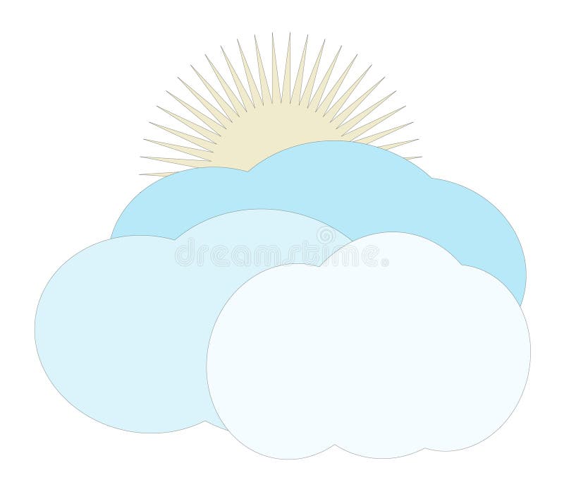 Puffy Blue Clouds Illustration Vector Stock Illustration - Illustration ...