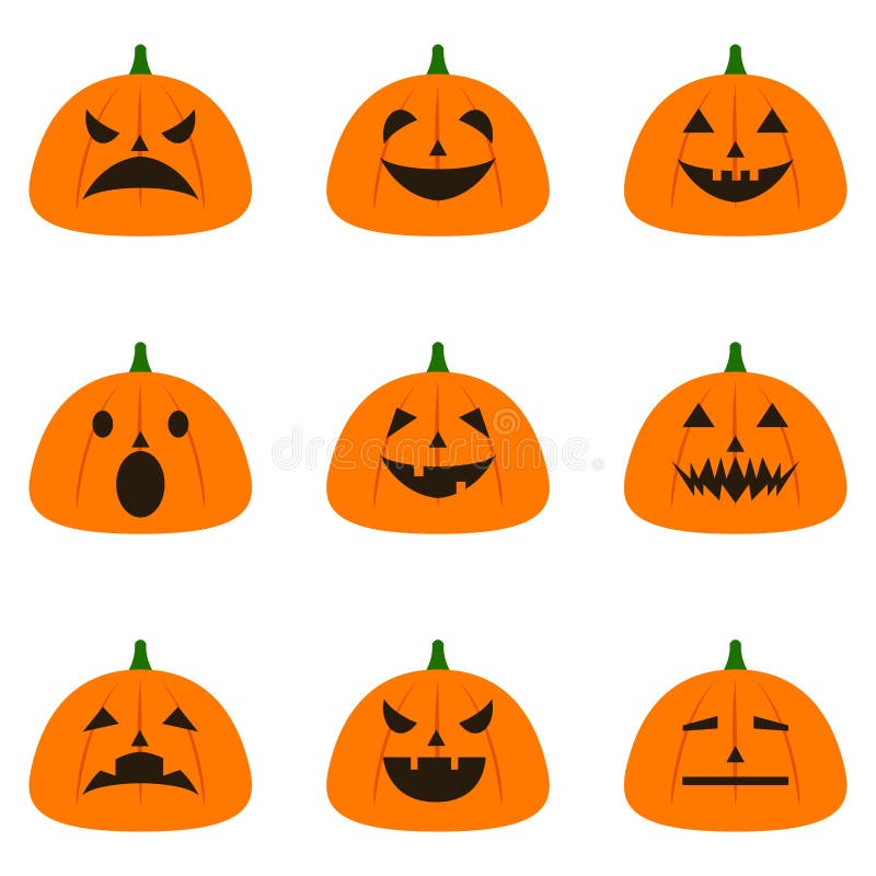 Simple Pumpkin Icons stock vector. Illustration of vector - 79575113