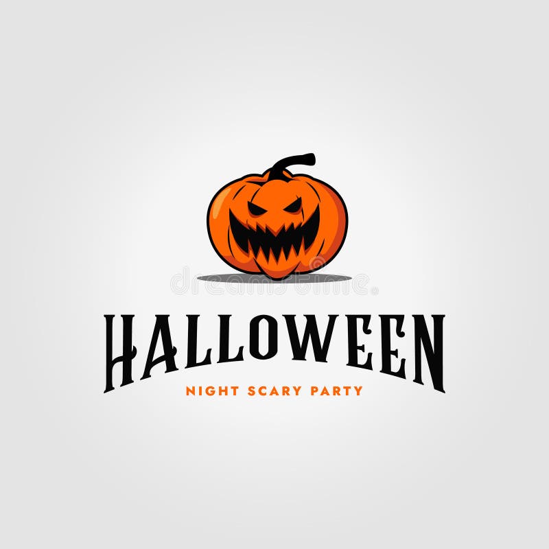 Simple Pumpkin Logo, Illustration of Halloween Icon Design Vector Stock ...