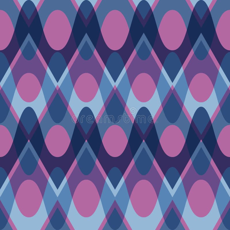 Simple Purple Blue Scalloped Seamless Pattern Stock Vector ...