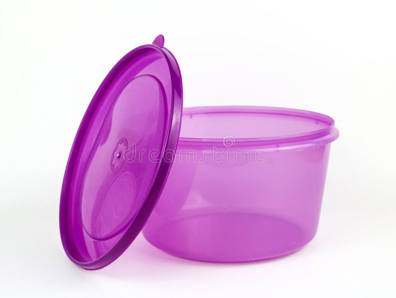 A Simple Purple Plastic Food Container Stock Image - Image of object ...
