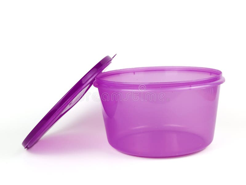 A Simple Purple Plastic Food Container Stock Photo - Image of plate ...