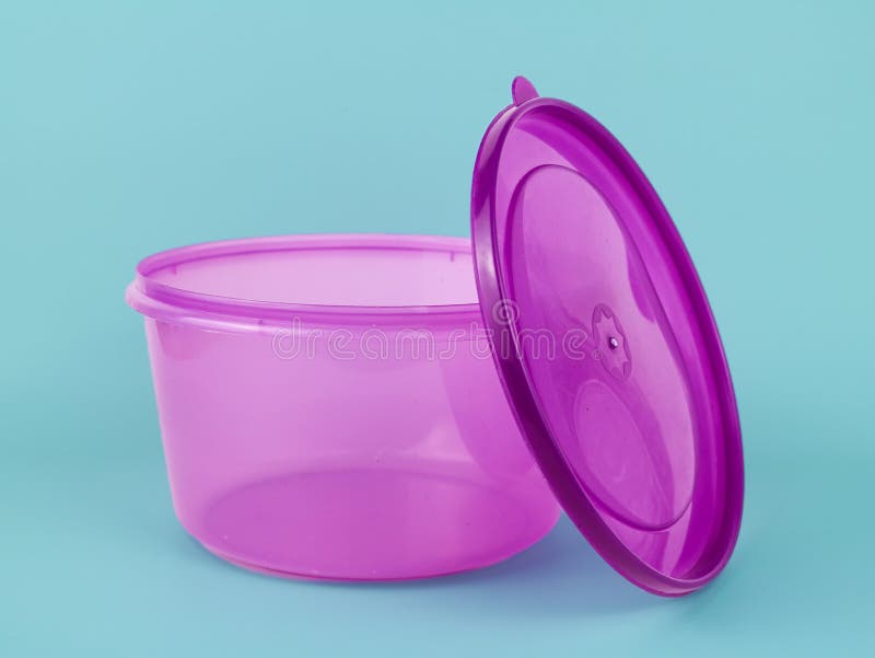 A Simple Purple Plastic Food Container Stock Image - Image of container ...