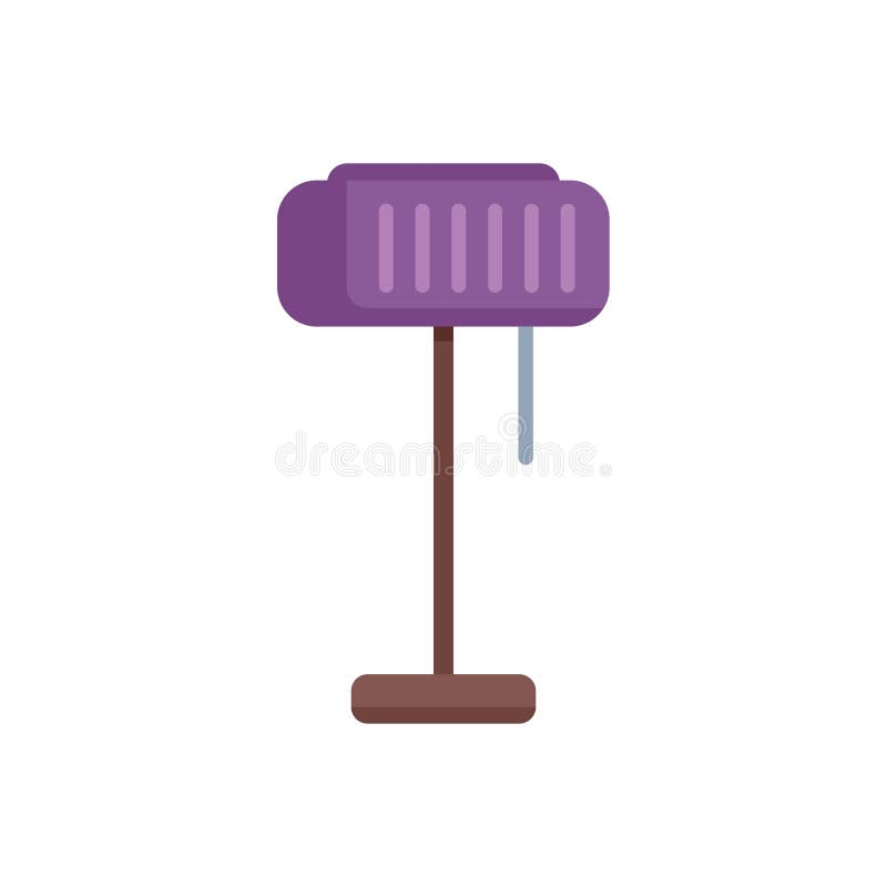 Purple Standing Lamp Casting Light in Room Interior Design Element ...
