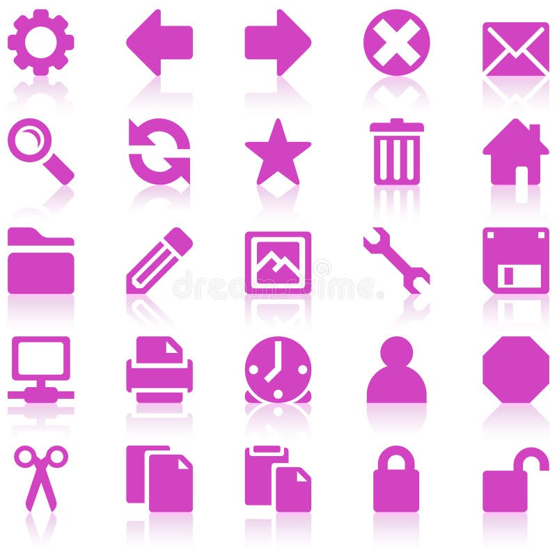 Outline Web and Internet Icons Stock Vector - Illustration of outline ...