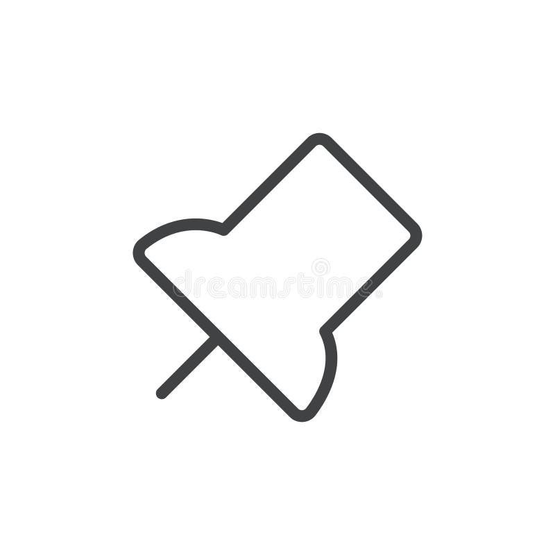 Simple Pushpin Icon Symbolizing Notes or Marking Stock Vector ...