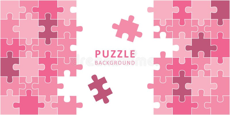 Simple Puzzle Pieces Template Isolated Stock Vector - Illustration of ...