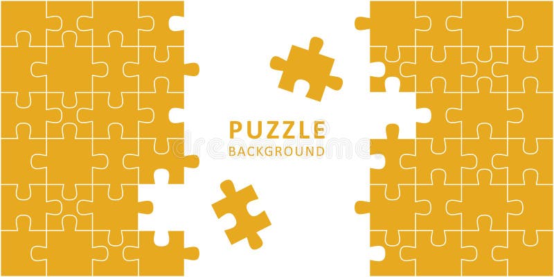 Simple Puzzle Pieces Template Isolated Stock Vector - Illustration of ...