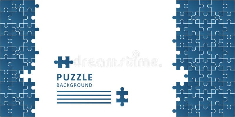 Simple Puzzle Pieces Template Isolated Vector Stock Vector ...