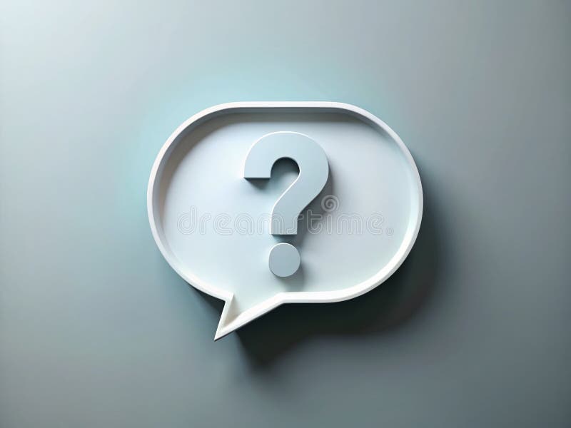 Simple Question Mark Speech Bubble Visualizing Uncertainty and Doubt in ...