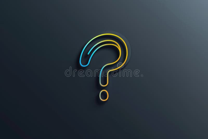 A Simple Question Mark Symbol Against a Dark or Mysterious Background ...