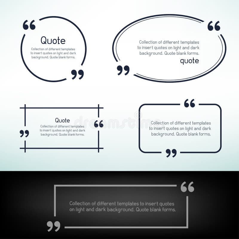 Simple quote template stock vector. Illustration of citing - 65916251