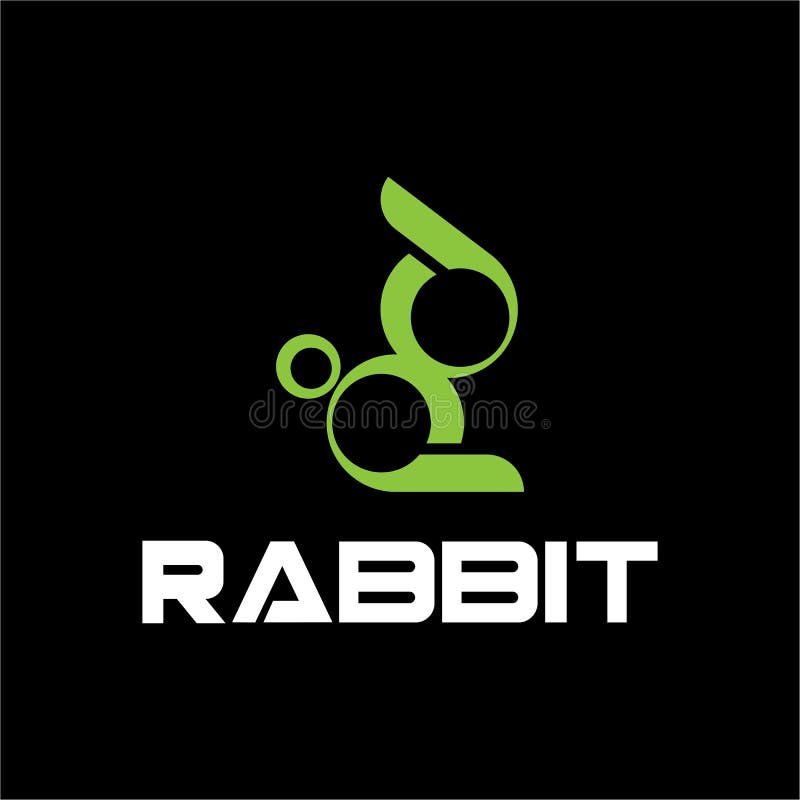 Simple Rabbit Logo Template Vector Icon Symbol Illustration Stock ...