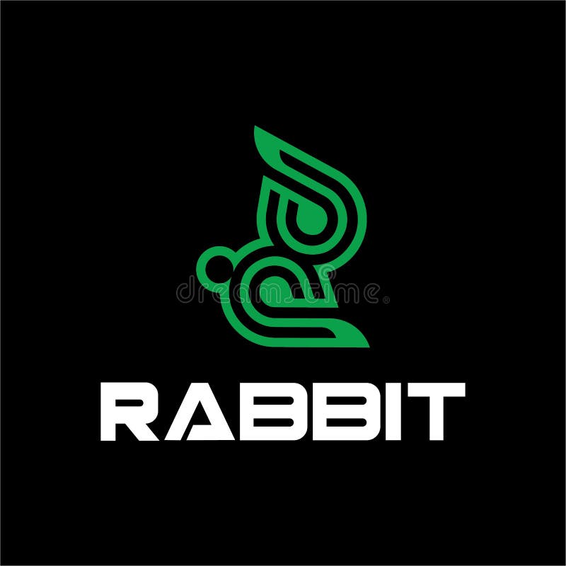 Simple Rabbit Logo Template Vector Icon Symbol Illustration Stock ...