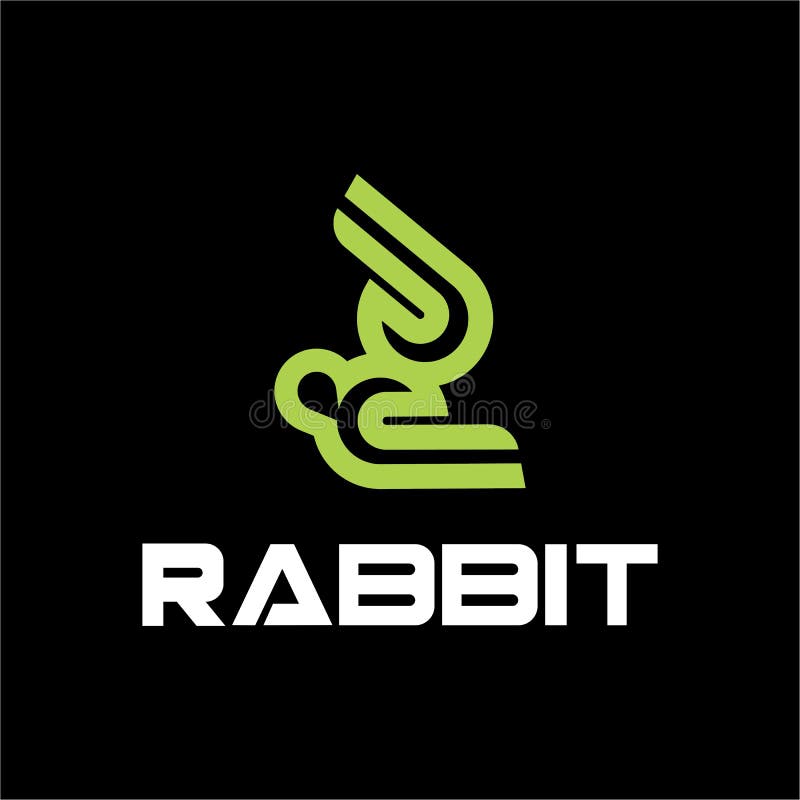 Simple Rabbit Logo Template Vector Icon Symbol Illustration Stock ...