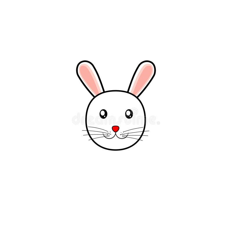 Simple Rabbit Vector Illustration Stock Vector - Illustration of brown ...