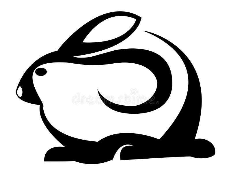 Simple Rabbit Logo Icon Design Template. Line, Modern Vector ...
