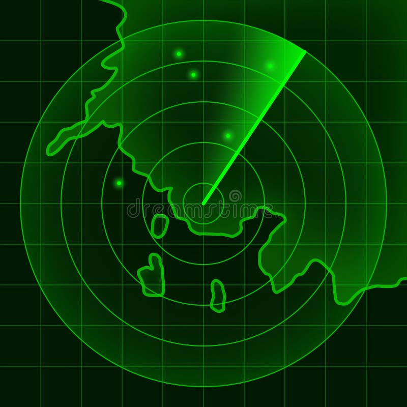 Simple Radar Screen Readout Stock Vector - Illustration of scanning ...