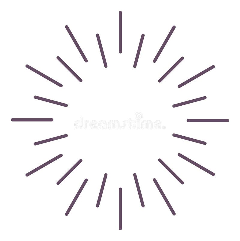 Simple Radial Line Pattern. Retro Sun Burst Stock Vector - Illustration ...