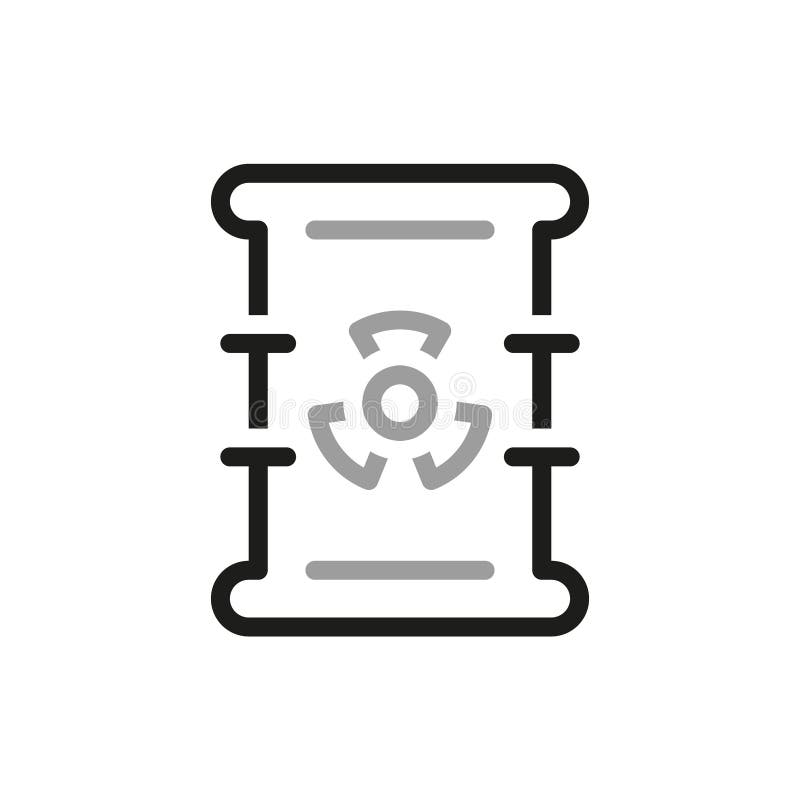 Simple of Radioactive Waste Related Vector Line Icon. Icon for ...