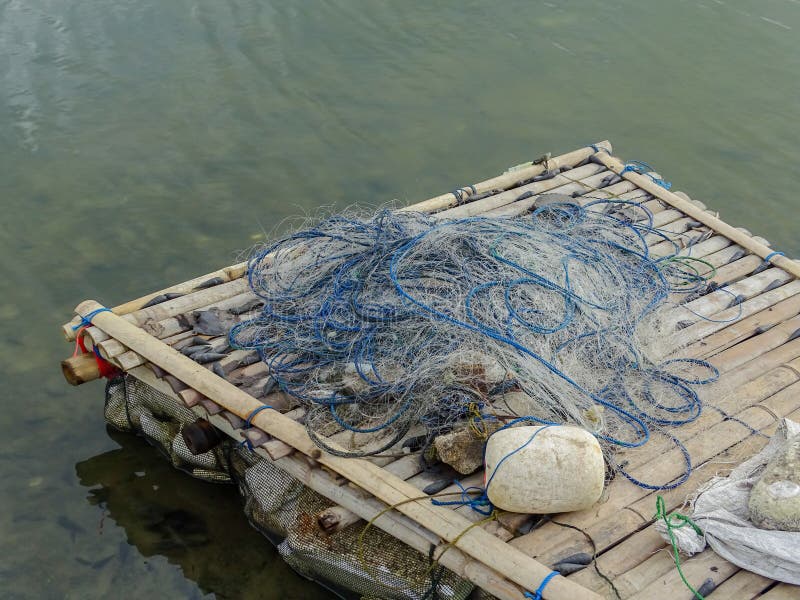 Simple Raft Boat on the Shore of a River or Lake Stock Image - Image of ...