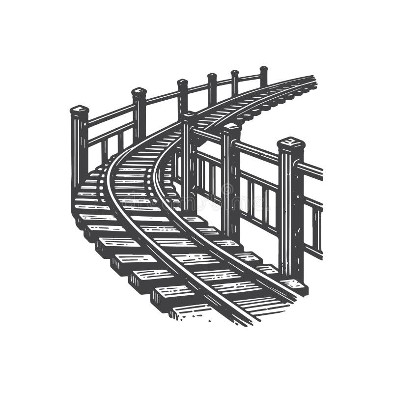 Rail Retro Vintage Vector Icon Design. Stock Vector - Illustration of ...