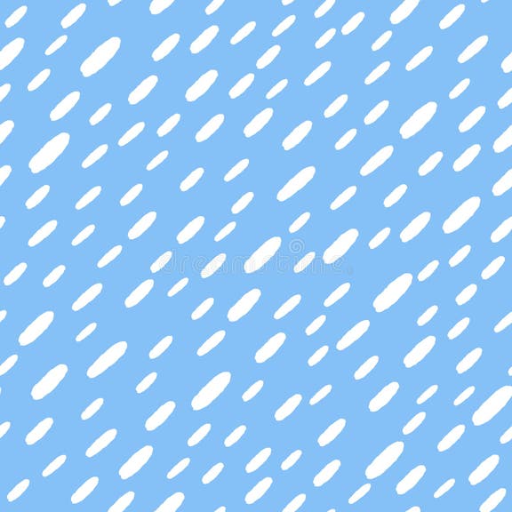 Simple Rain Pattern. White Drops on Blue Background. Rainfall ...
