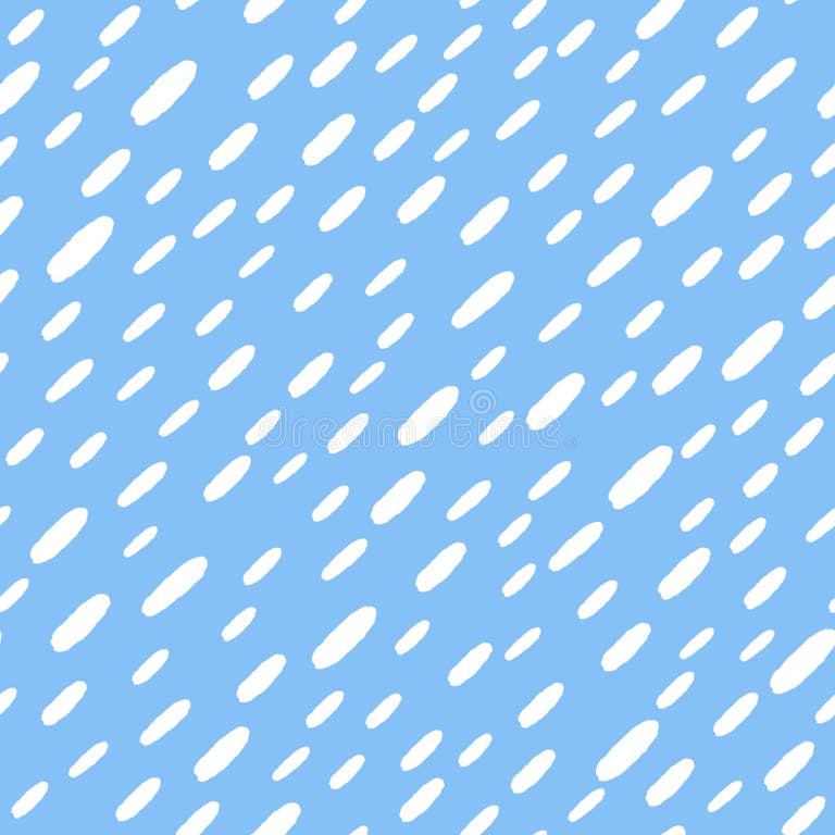 Simple Rain Pattern. White Drops on Blue Background. Rainfall ...