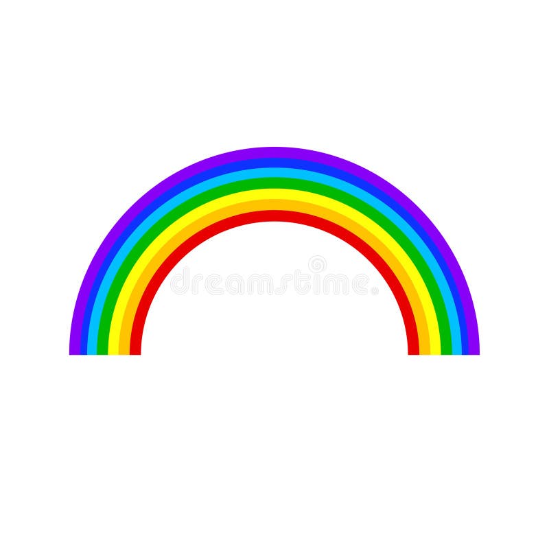 Simple Rainbow Arch on White Background. Vector Illustration. EPS 10 ...