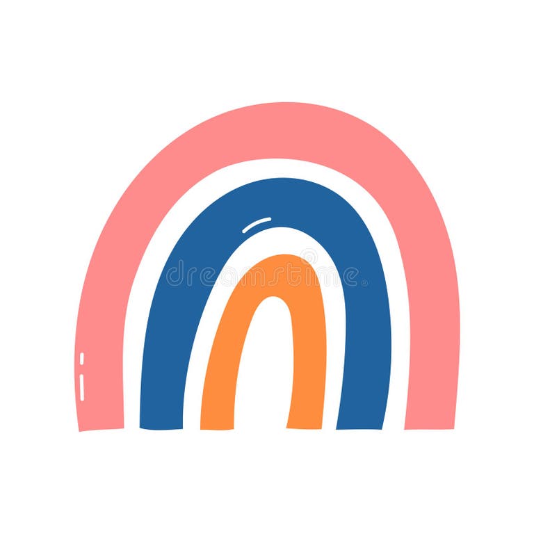 Simple Rainbow Isolated Vector Illustration. Three Colored Abstract ...