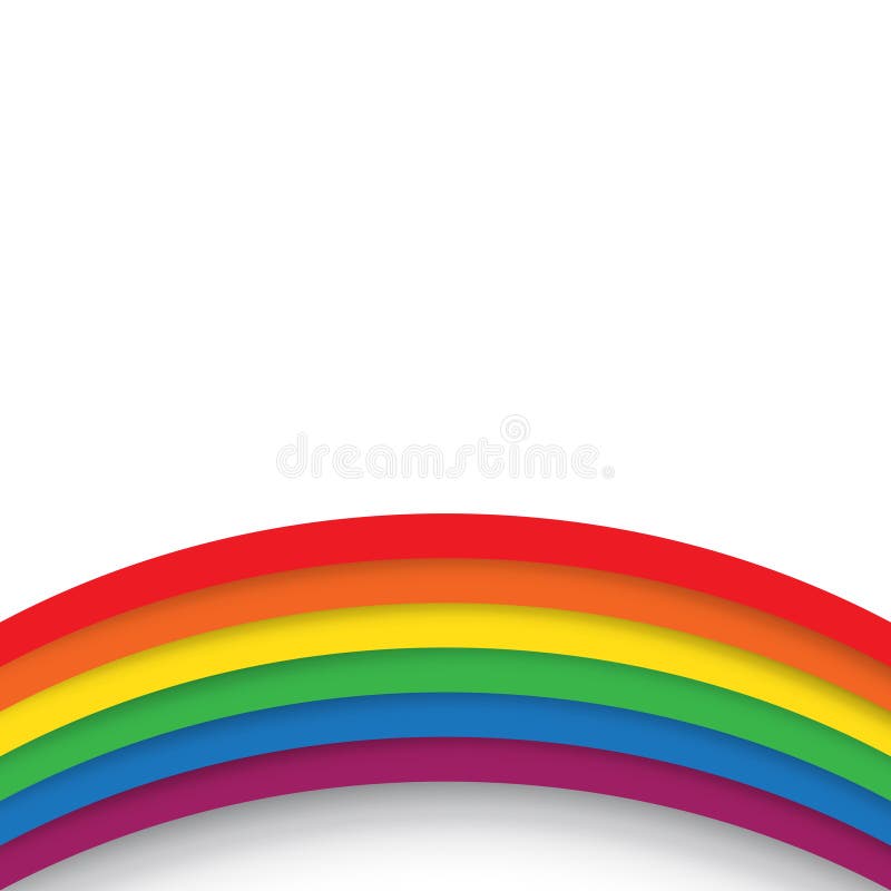 Simple Rainbow on White Background Stock Vector - Illustration of ...