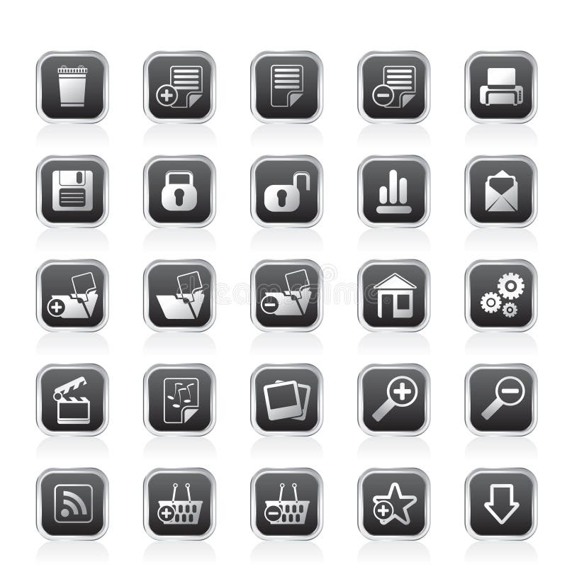 Simple Server Side Computer Icons Stock Vector - Illustration of ...