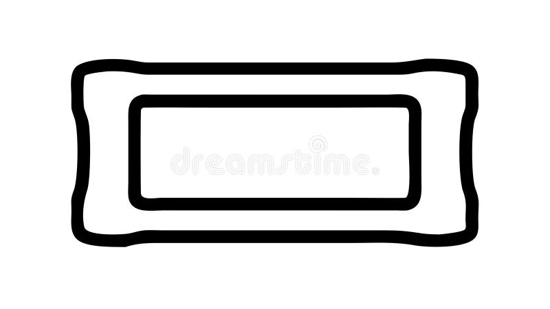 Simple Rectangle Outline Icon, Basic Shape, Vector Design Generative AI ...