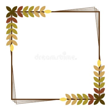 Leaf Frame Simple Rectangle Border Stock Illustrations – 802 Leaf Frame ...