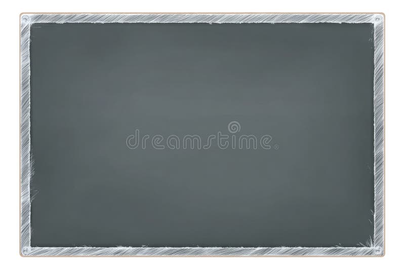 Simple Rectangular Chalkboard with Metal Edge Trim, Isolated Stock ...
