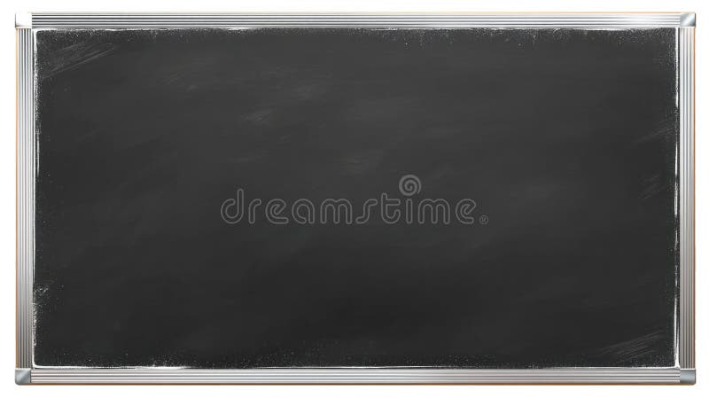 Simple Rectangular Chalkboard with Metal Edge Trim, Isolated Stock ...