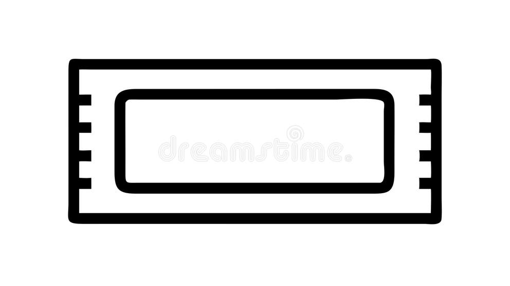 Simple Rectangular Frame, Can Be Used for Borders or Boxes, Vector ...