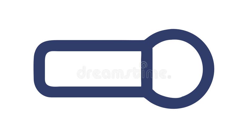 Simple Rectangular Handle Icon. Grab and Pull Action Symbol, Vector ...