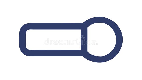 Simple Rectangular Handle Icon. Grab and Pull Action Symbol, Vector ...