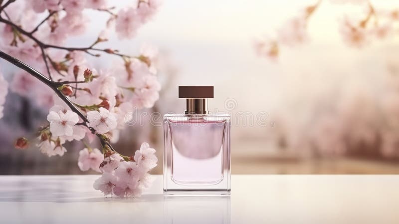 A Simple Rectangular Perfume Bottle for Mockup. Stock Illustration ...