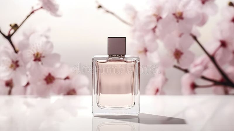 A Simple Rectangular Perfume Bottle for Mockup. Stock Illustration ...