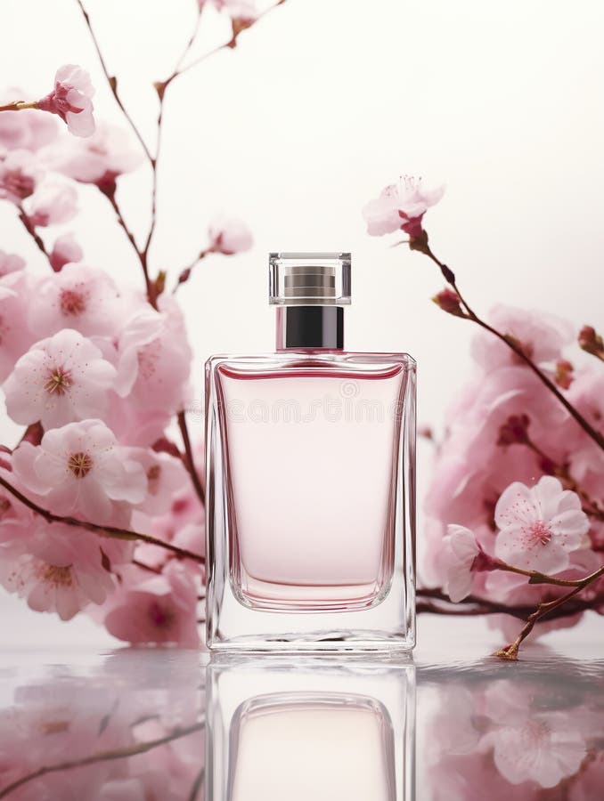 A Simple Rectangular Perfume Bottle for Mockup. Stock Illustration ...