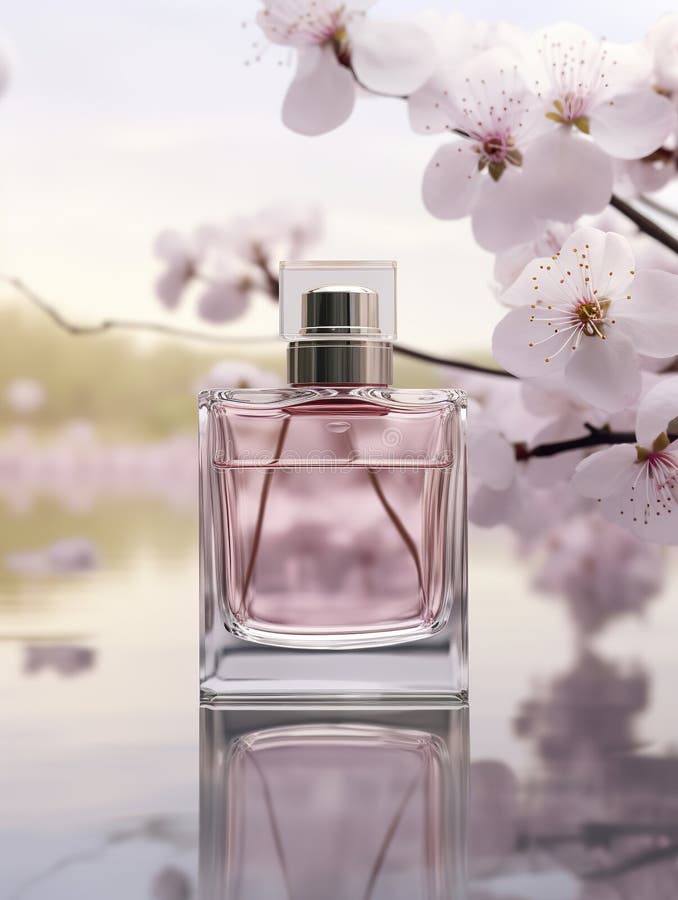 A Simple Rectangular Perfume Bottle for Mockup. Stock Illustration ...