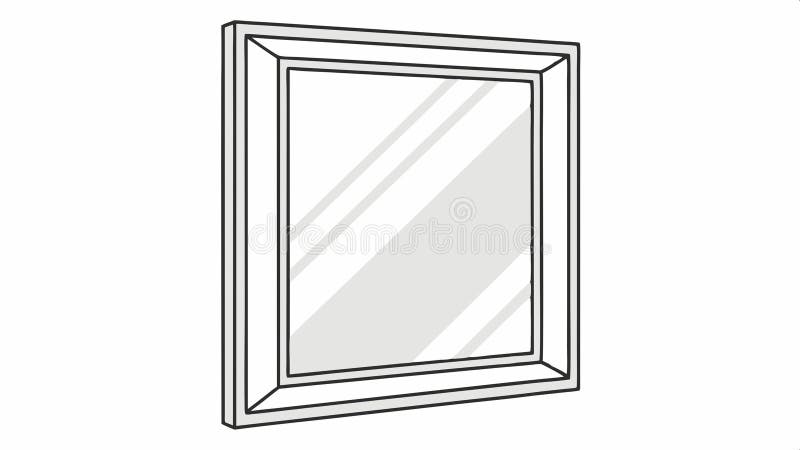 Simple Rectangular Picture Frame or Mirror Illustration Vector Design ...