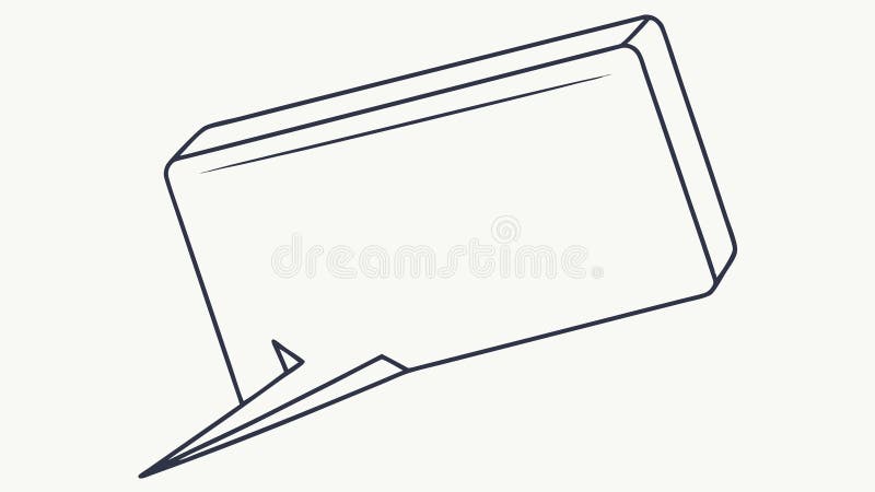 Simple Rectangular Speech Bubble, Dialogue Box Vector, Chat Element ...